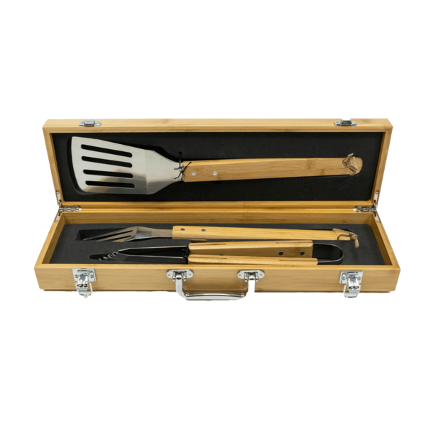 U-State Engraved Wooden BBQ Grill Gift Set | Utah State Aggies