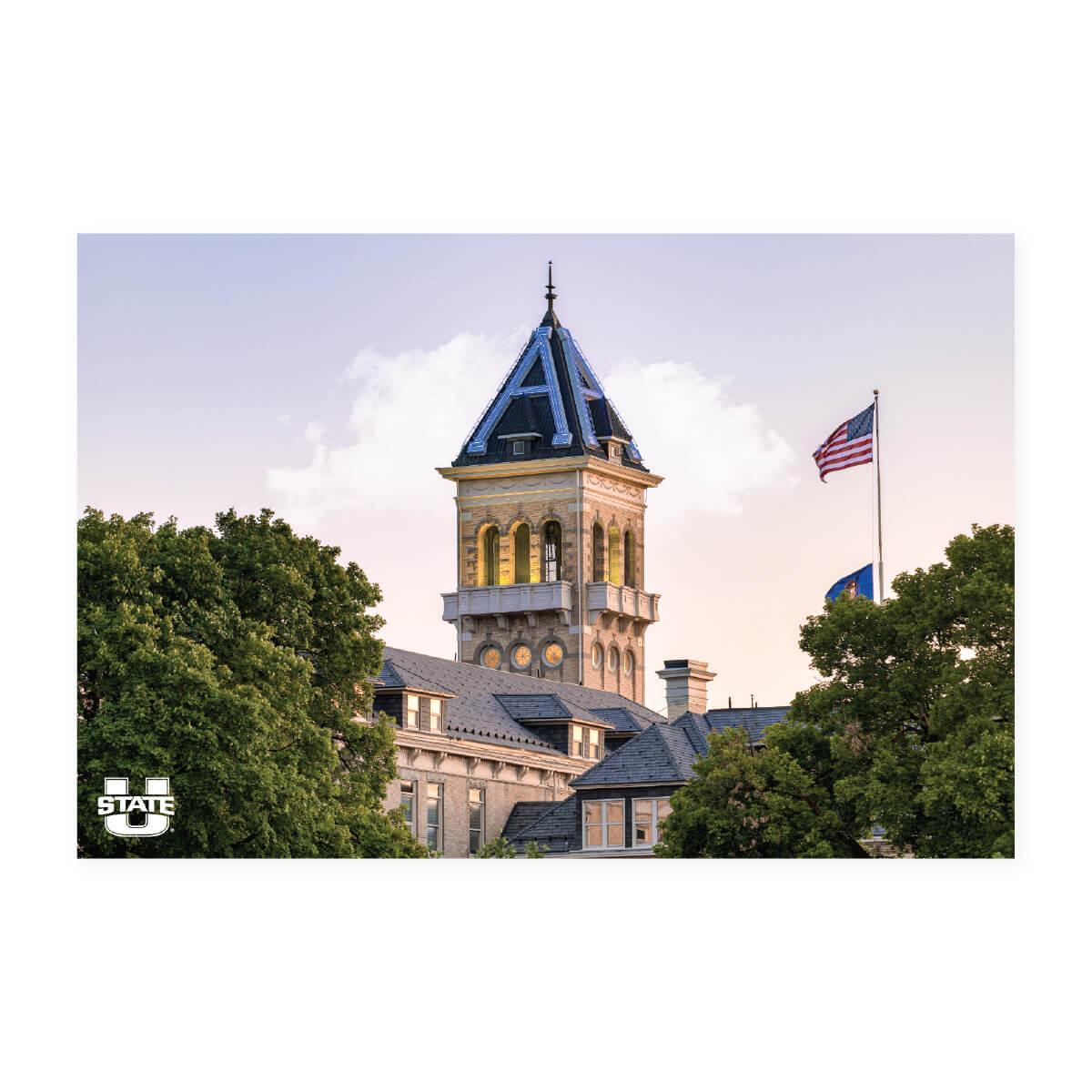 Old Main Block A Tower Postcard | Utah State Aggies
